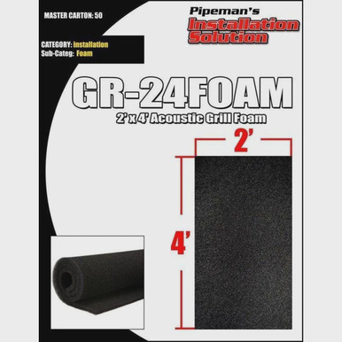 SPEAKER GRILL FOAM 2X4' GR-24FOAM REPLACEMENT ACOUSTIC FOAM BLACK NA ...