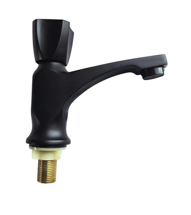 PILLAR TAP 1/2" KNOB HEAVY MATTE BLACK - A. Ally & Sons