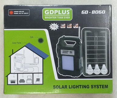 SOLAR LIGHTING SYSTEM GDPLUS GD-8060 - A. Ally & Sons