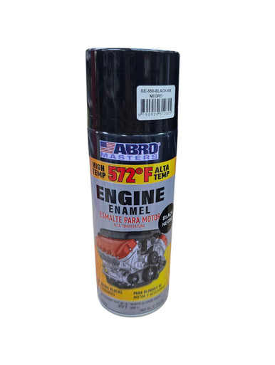 TIN SPRAY ABRO BLACK ENGINE ENAMEL HIGH TEMP 572DEG - A. Ally & Sons
