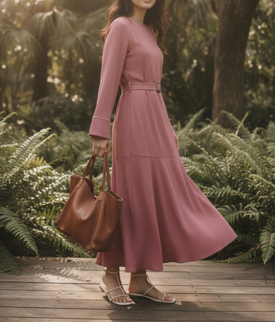 Dress Casual w/Belt Rose / Lemon - A. Ally & Sons