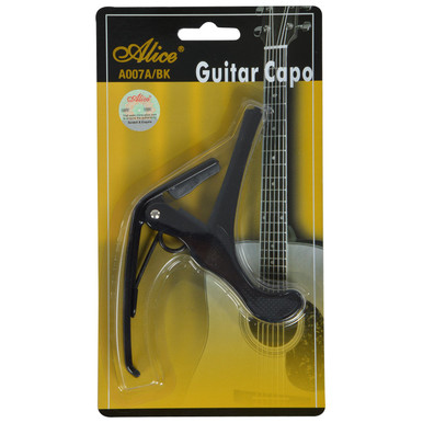 GUITAR CAPO ALICE A007A/BK BLACK ALLOY CLASSICAL - A. Ally & Sons