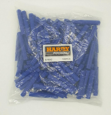 WALL PLUG BLUE 2" X 5/16" 100PCS PK - A. Ally & Sons
