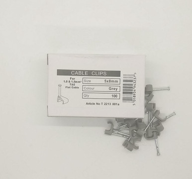 CABLE TOWER CLIPS 1.5MM FLAT 100PCS WHITE BOX - A. Ally & Sons