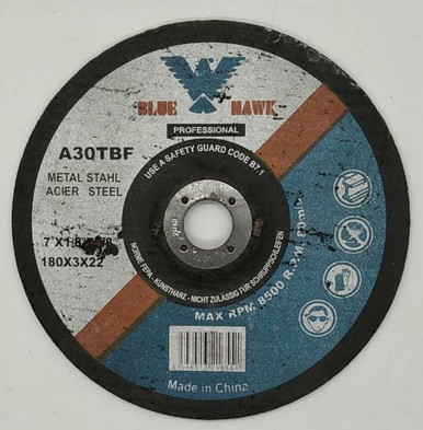 DISC 7" BLUE HAWK METAL CUTTING S-633/A30TBF - A. Ally & Sons