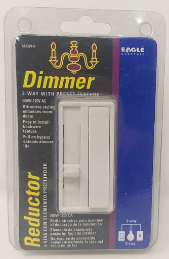 SWITCH DIMMER EAGLE 6423W-K WHITE - A. Ally & Sons