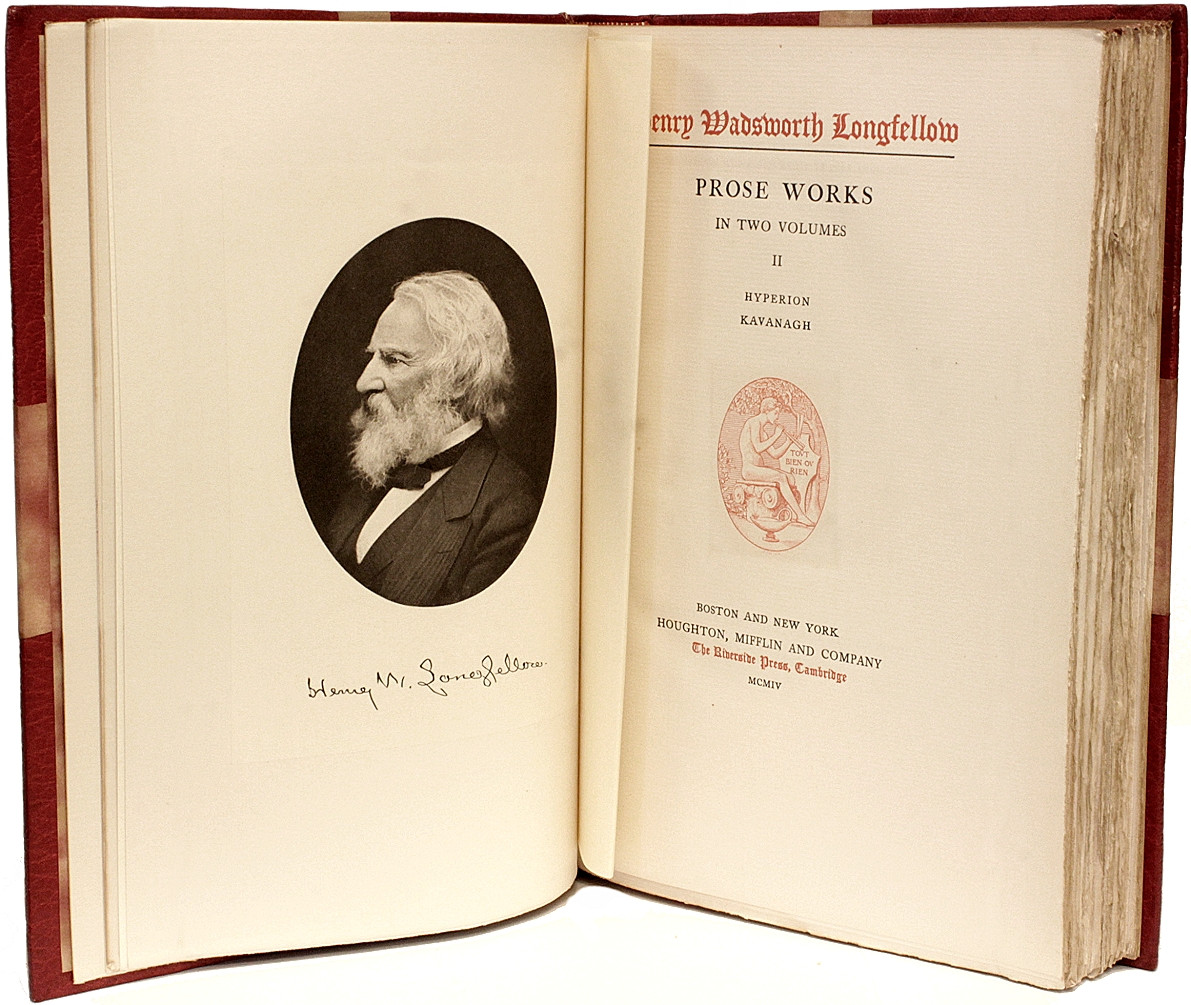 LONGFELLOW, Henry Wadsworth. The Writings of Henry Wadsworth Longfellow ...