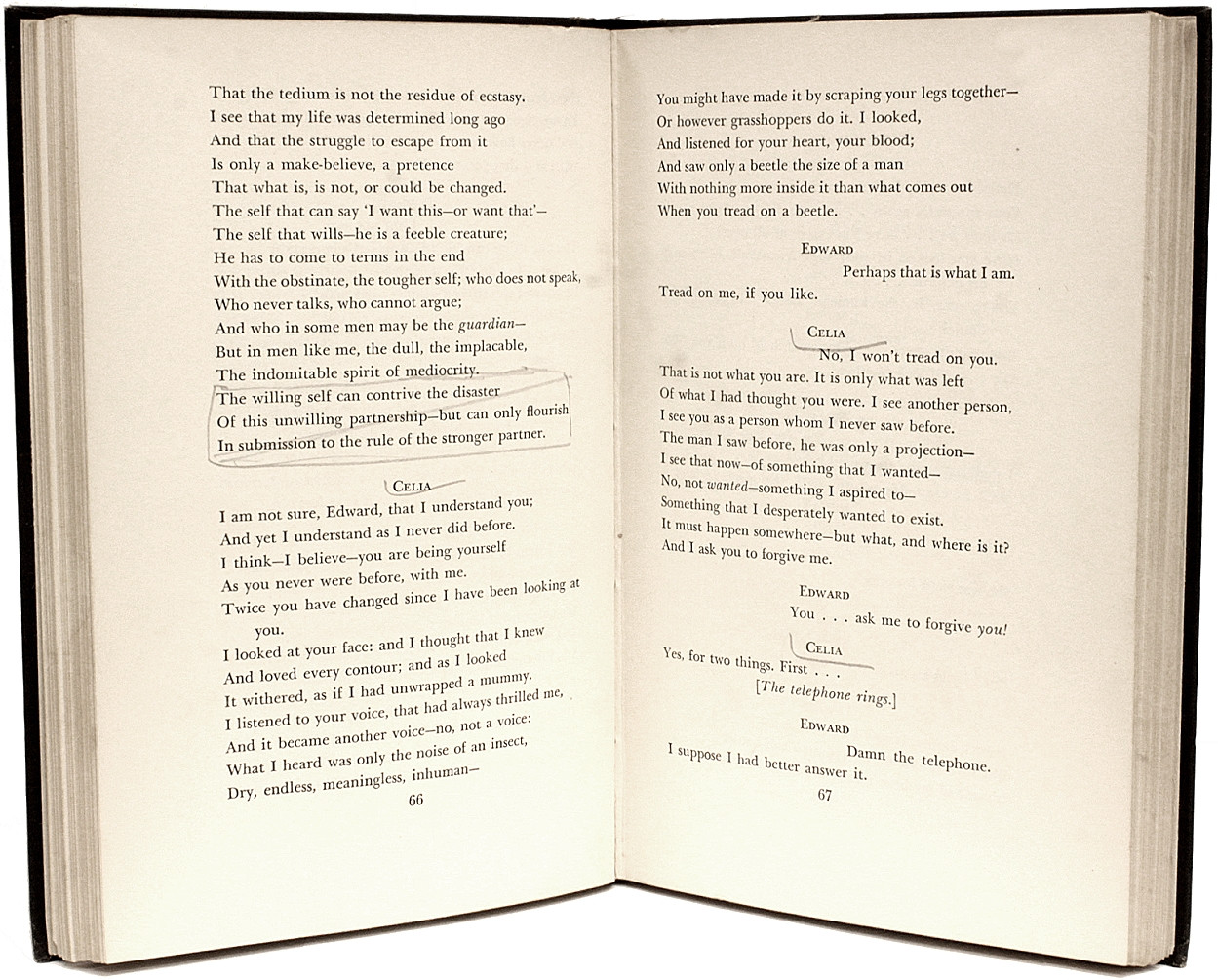 ELIOT, T. S.. The Cocktail Party. (1950 - FIRST US EDITION FIRST STATE ...