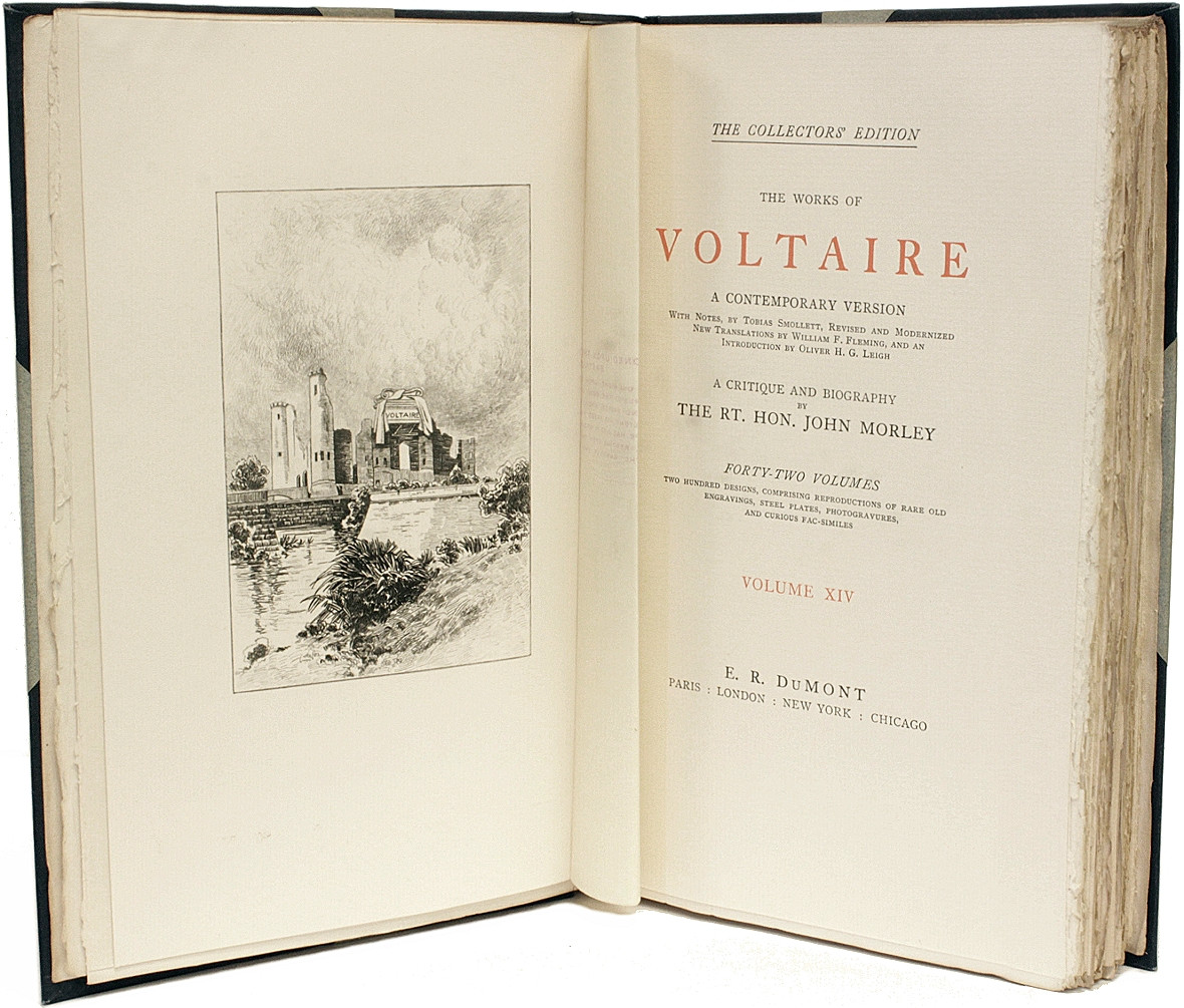 VOLTAIRE ( Francois-Marie Arouet ). The Complete Works of Voltaire ...