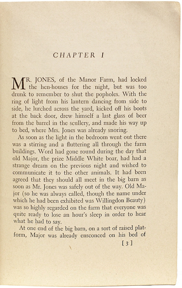 ORWELL, George - Animal Farm. (ADVANCE REVIEW COPY OF THE FIRST ...