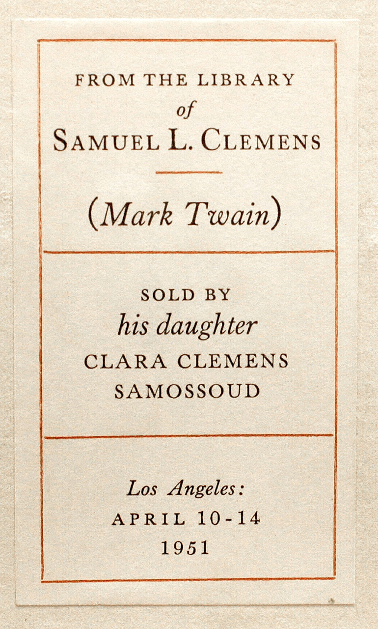 CLEMENS, Samuel Langhorne: (Mark Twain). Personal recollections of Joan ...