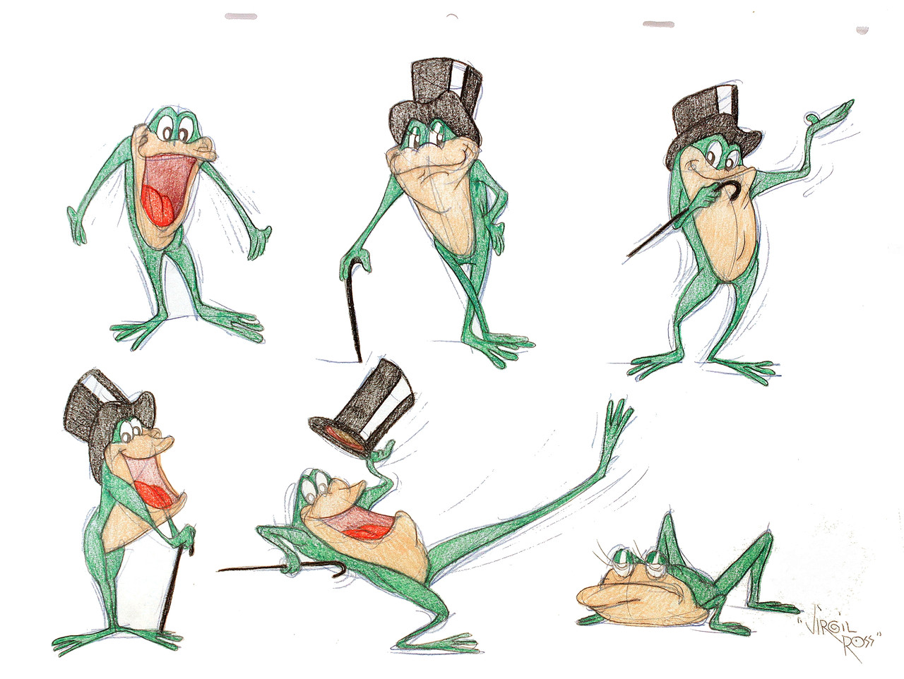 ROSS, Virgil. Michigan J. Frog. (Six Original drawings). (c.1990's) - D ...