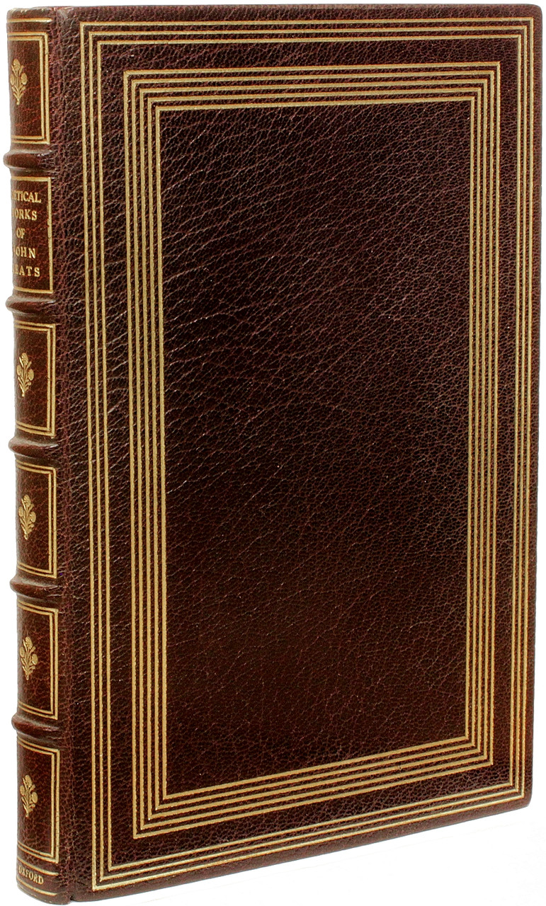 KEATS, John. The Complete Poetical Works of John Keats. (1925) - D&D ...
