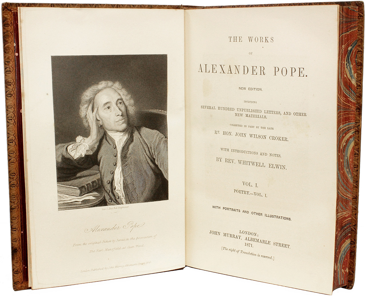 POPE, Alexander. The Works Of Alexander Pope. Includes Several Hundred ...