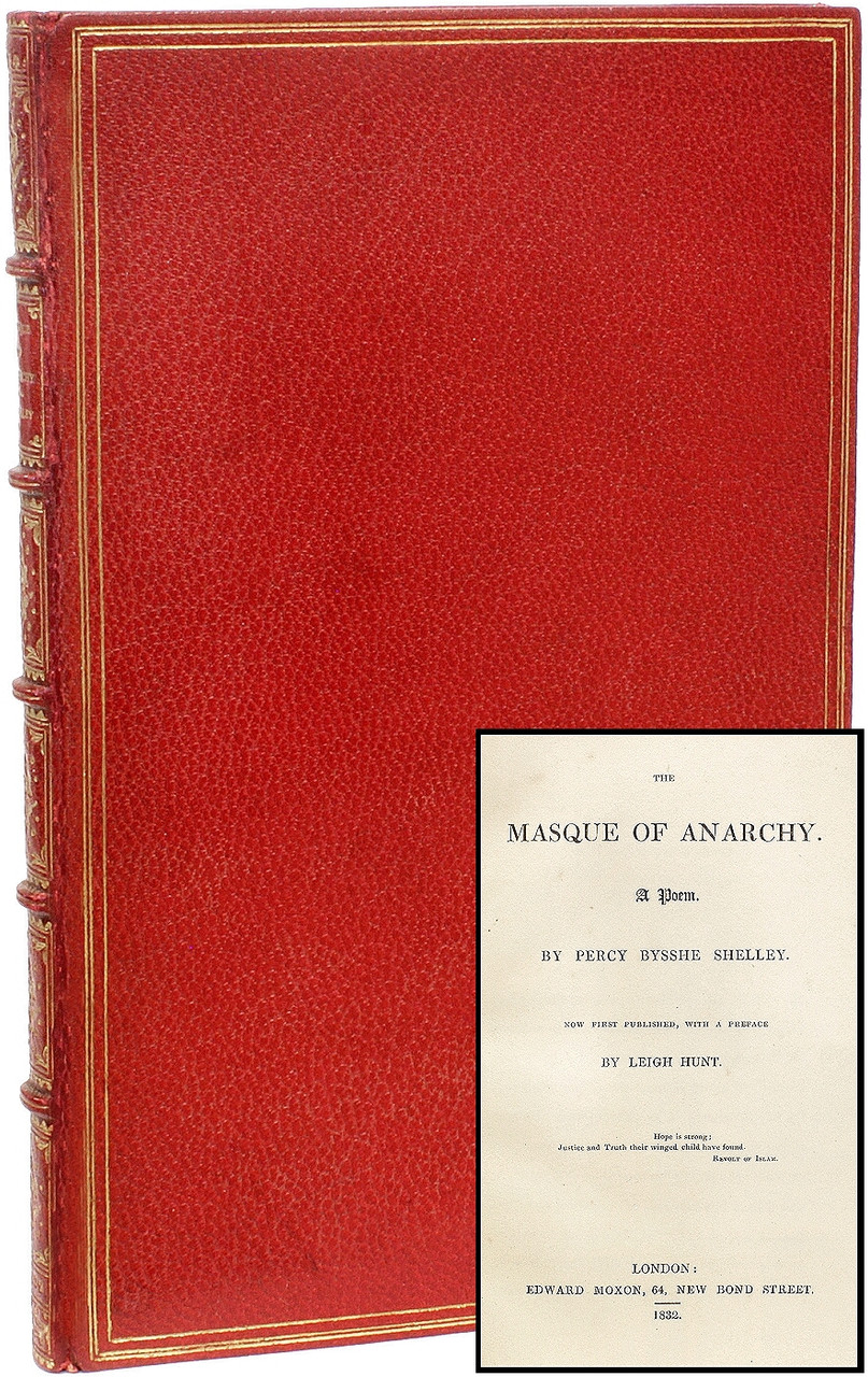 SHELLEY, Percy Bysshe. The Masque of Anarchy. (1832 - FIRST EDITION)