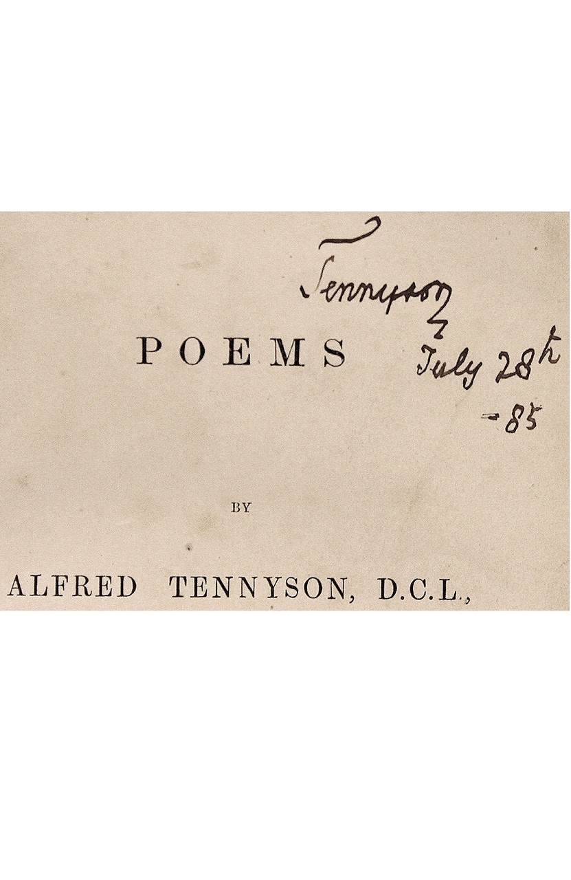 TENNYSON, Alfred Lord. Poems. (SIGNED - SEVENTH EDITION - 1865) - D&D ...