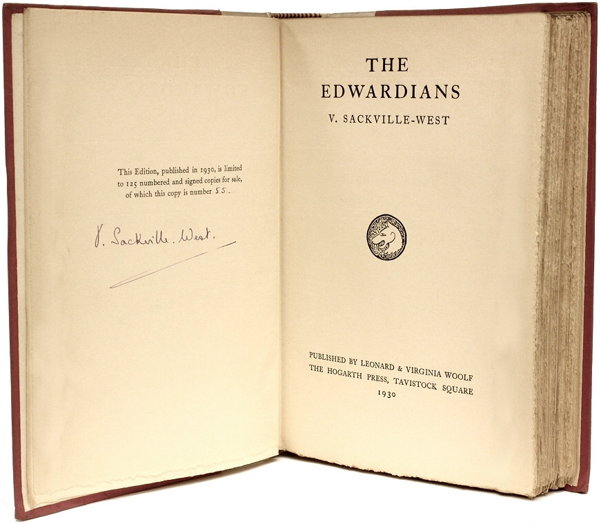 SACKVILLE-WEST, Vita (Victoria). The Edwardians. (FIRST EDITION ...