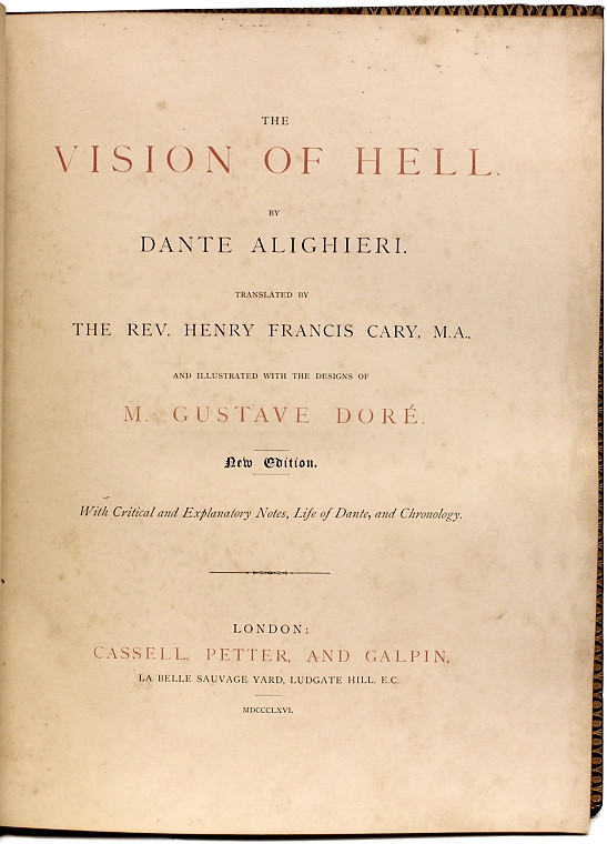 ALIGHIERI, Dante (Gustave Dore). The Vision of Hell. With Critical ...