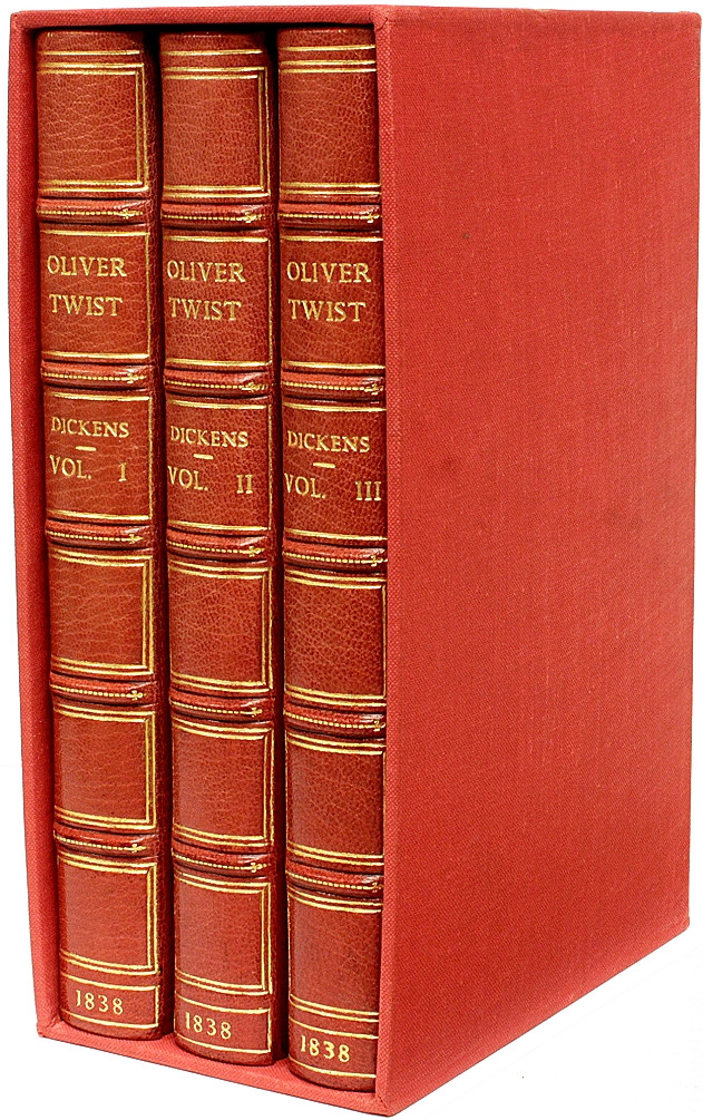 DICKENS, Charles. Oliver Twist. (3 VOLUMES - FIRST EDITION FIRST ISSUE ...