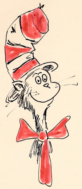GEISEL, Theodore: (Dr. Seuss). The Cat In The Hat. (ORIGINAL DRAWING ...