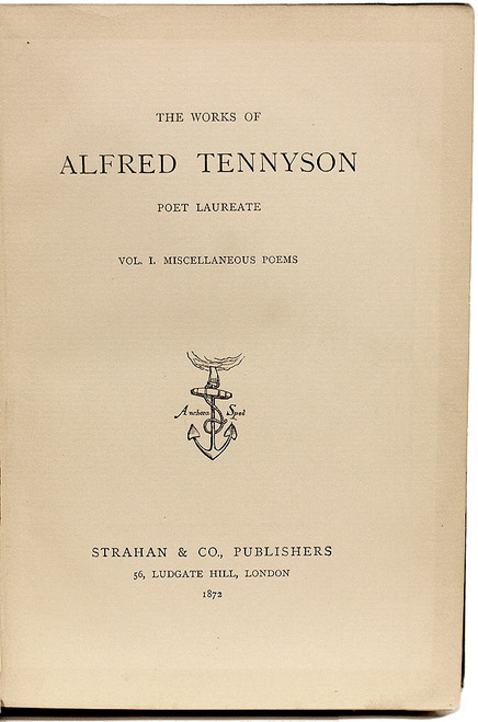 TENNYSON, Alfred Lord. The Works of Alfred Lord Tennyson. (SIGNED ...