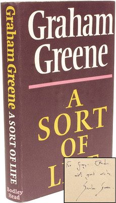 GREENE, Graham. A Sort of Life. (FIRST EDITION - PRESENTATION COPY ...