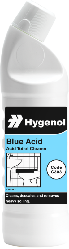 Blue Acid Toilet Descaler 1 Litre - Hygenol Cleaning Supplies