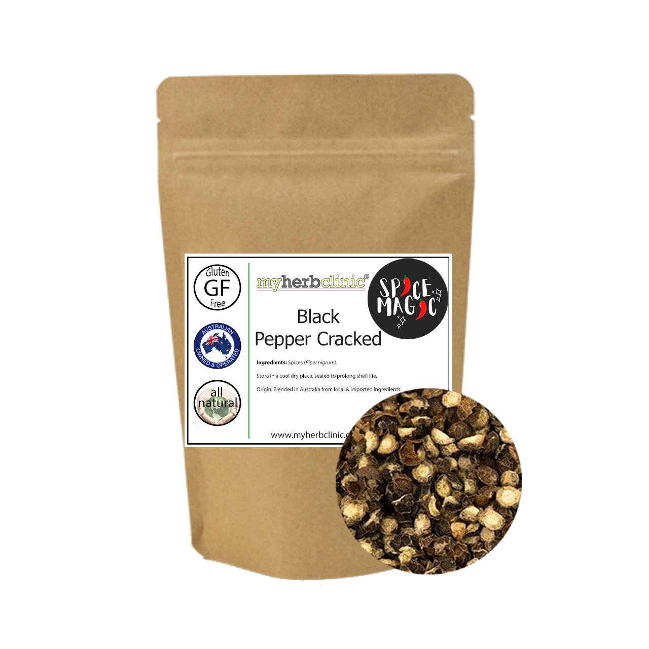 SPICE MAGIC ® BLACK PEPPER - CRACKED - PREMIUM 1ST GRADE