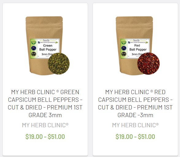 Recipe Ideas for dried Bell Pepper (Capsicum) - My Herb Clinic