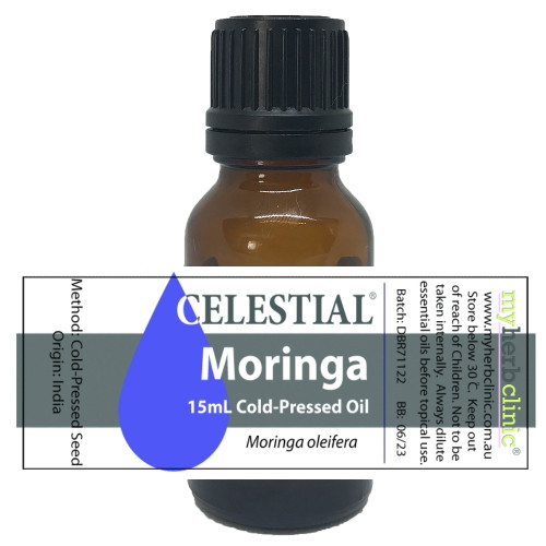 CELESTIAL ® MORINGA COLD PRESSED OIL - THERAPEUTIC GRADE - MOISTURISING ...