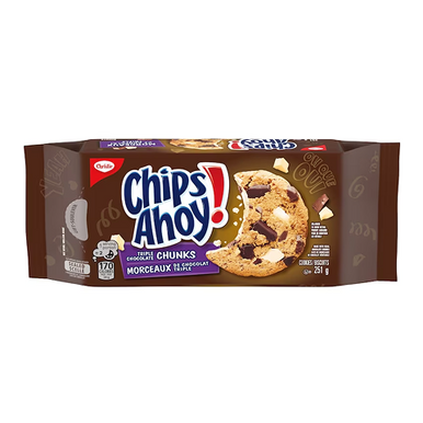 Chips Ahoy Triple Chocolate Chunks 251g – Chocolate Chunk Cookies ...