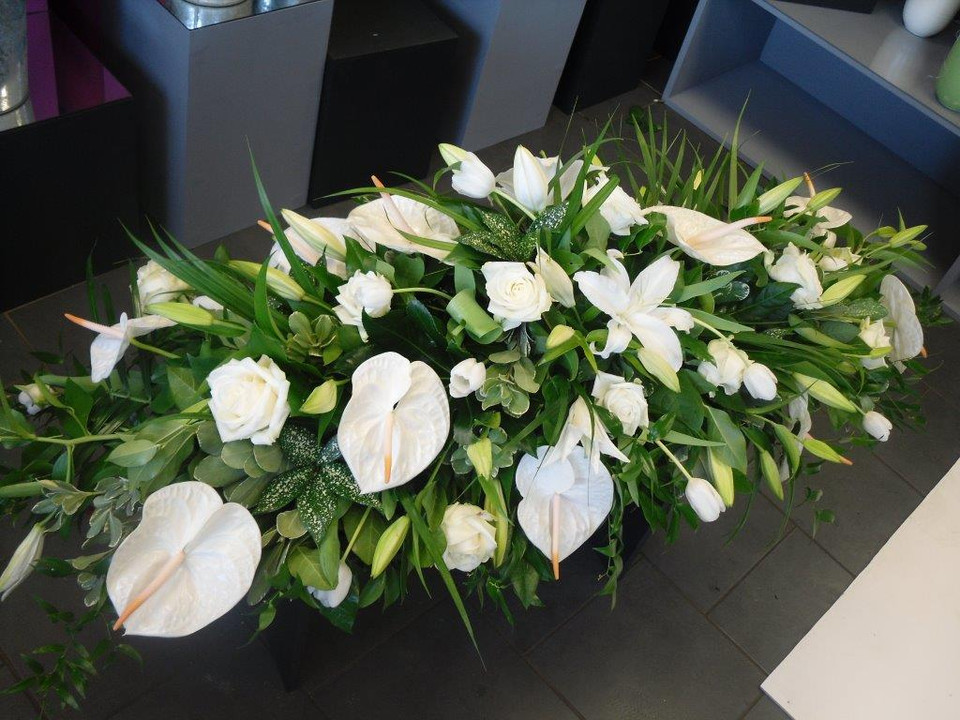 Contemporary Coffin Spray - Contemporary Flowers