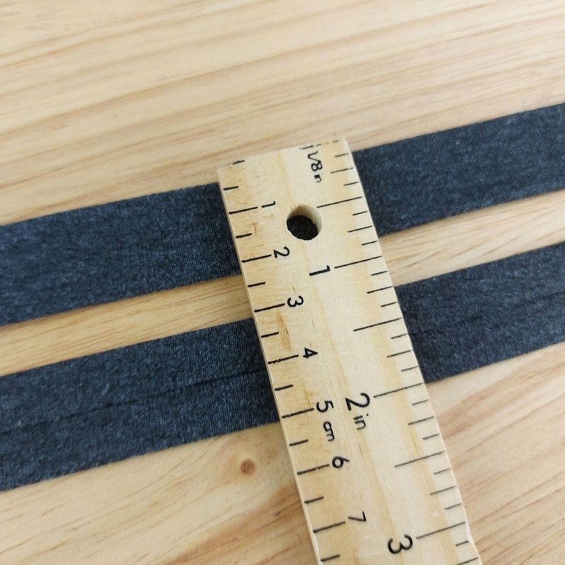 Beautiful Cotton Knit Bias Binding: Heathered Dark Grey at a great ...