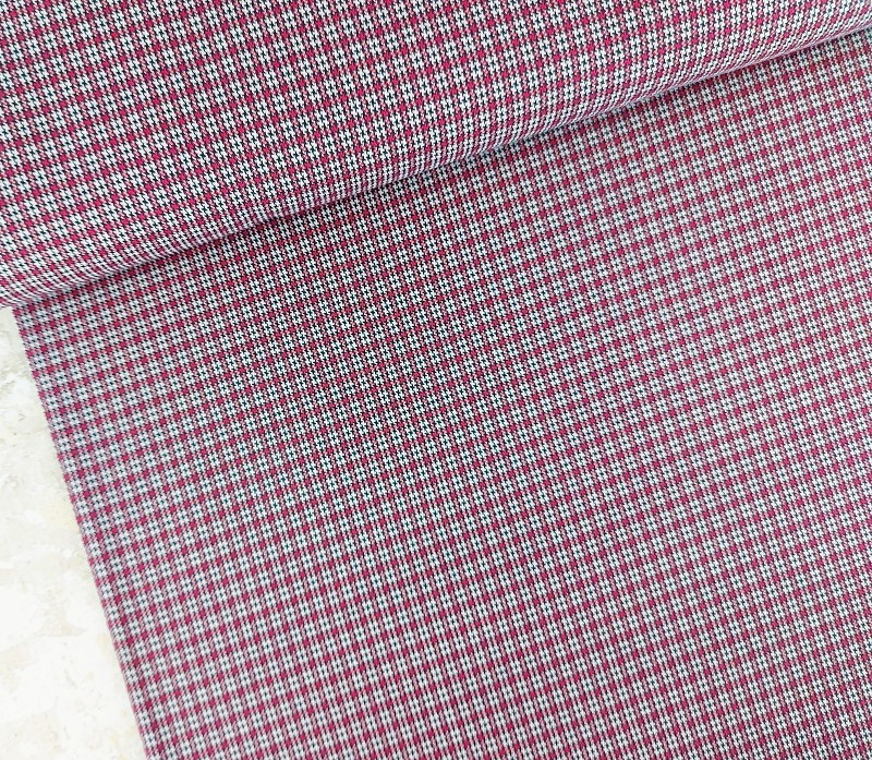 Beautiful Mini Pepita, Grey & Pink: Jacquard Knit, European Import at a ...