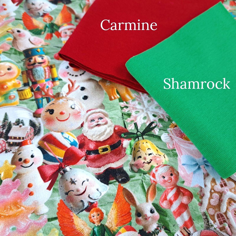 Beautiful Christmas Nostalgia, Green: Brushed French Terry, European ...