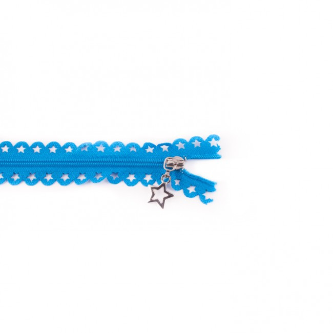 Beautiful Star Cut Zipper: Aqua (25 cm) at a great price of $2.17 | l ...