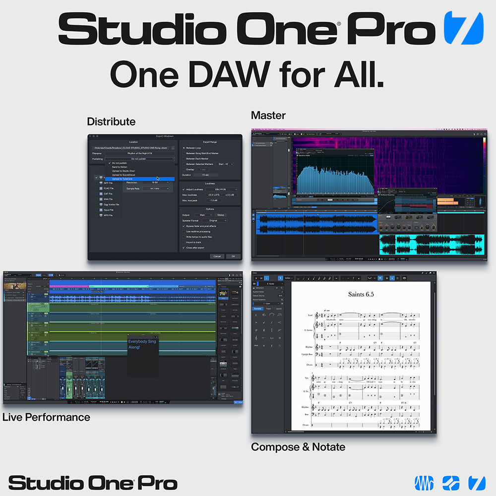 Studio One 7 Professional Perpetual License - Link Audio