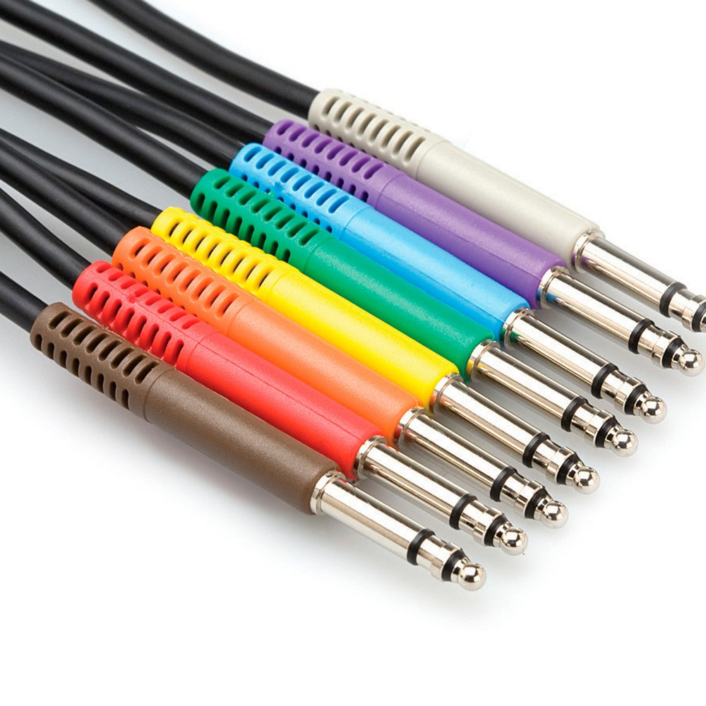 HOSA TTS830 BALANCED PATCH CABLES, BANTAM TT TRS TO SAME, 1 FT / 0.3M ...