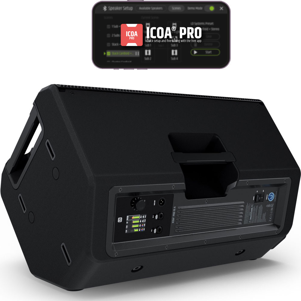 LD SYSTEMS ICOA 15A PRO 135db SPL 3000W PEAK 15“ POWERED LOUDSPEAKER W ...