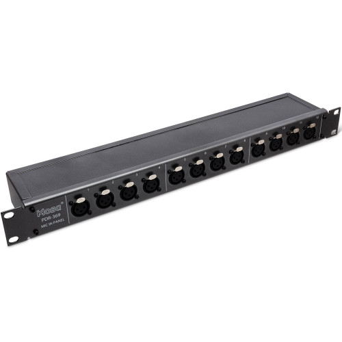 HOSA PDR369 PATCH BAY, 12-POINT, DE-NORMALLED, XLR3F TO XLR3M - Link Audio