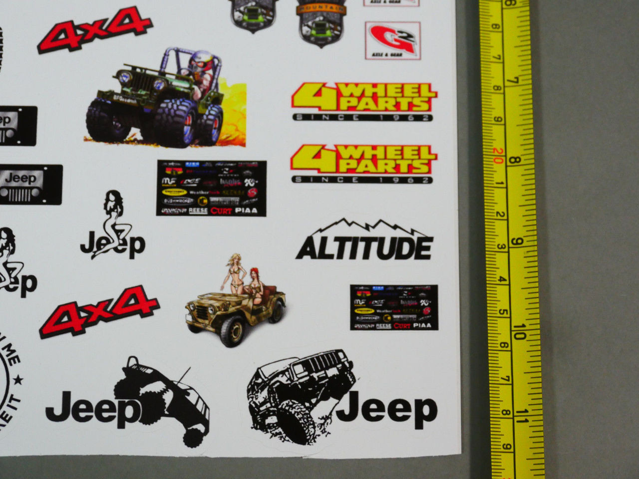 1/10 JEEP Rock Crawling DECALS STICKERS Sheet