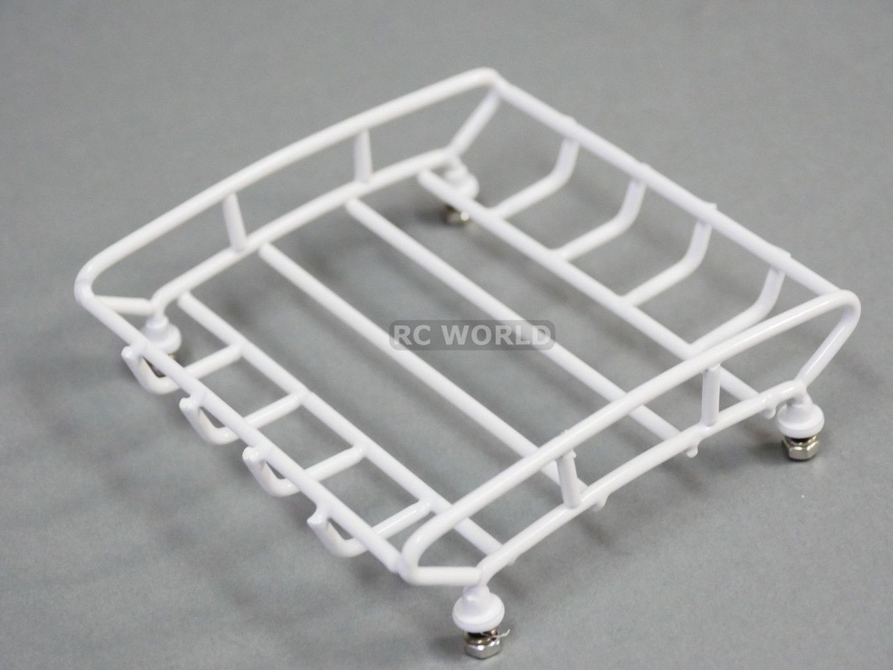 RC Scale Accessories All Metal WHITE ROOF RACK - RC WORLD