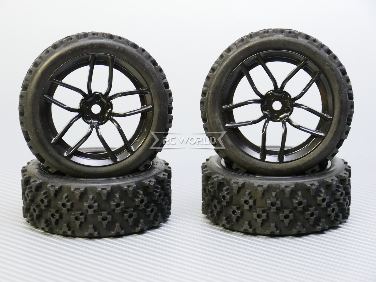 RC Car 1/10 Rally WRC Wheels Tires Package SILVER 3MM *4 pcs*