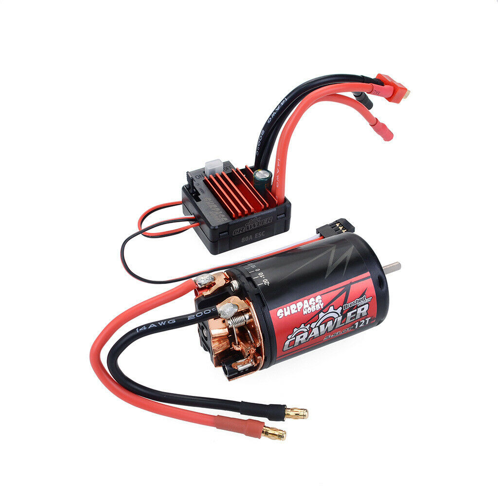 1/10 RC 550 Motor + ESC Package Waterproof 80A For Trucks 20T 5 Pole