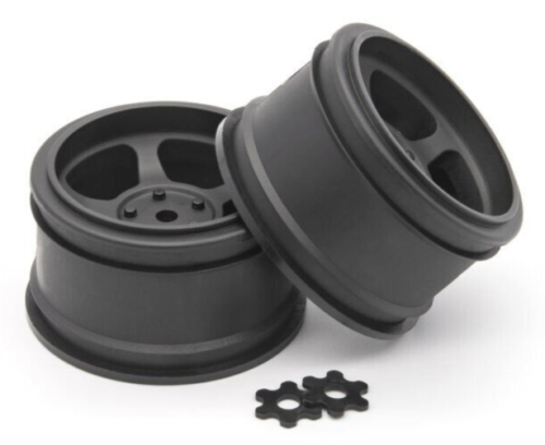 HPI 1/10 Vintage TA2 Wheels 31mm Wide 6mm Offset -BLACK- #160337