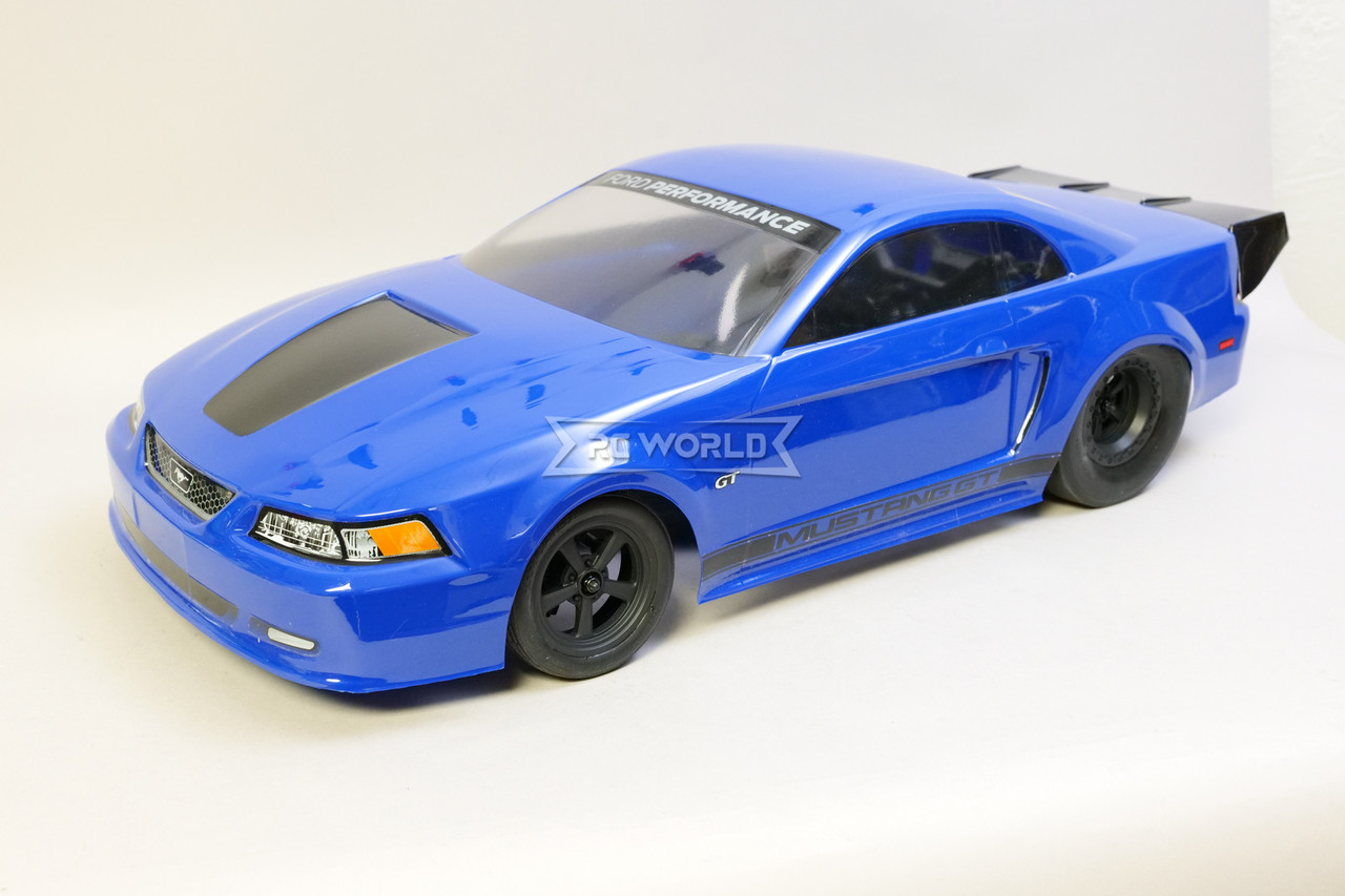 RC 1/10 Dragster Body 1999 FORD MUSTANG Fox -BLUE