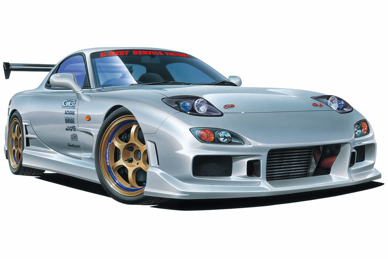 Aoshima 1/24 C-West FD3S RX-7 1999 Mazda RX7 Plastic Model Kit