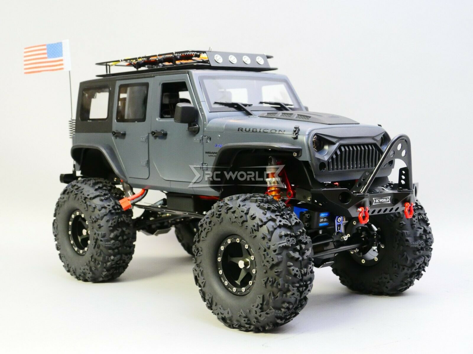 Custom Built 1/10 RC Jeep Wrangler Rubicon 2.2 Truck w/ LED 2- Speed 11 ...