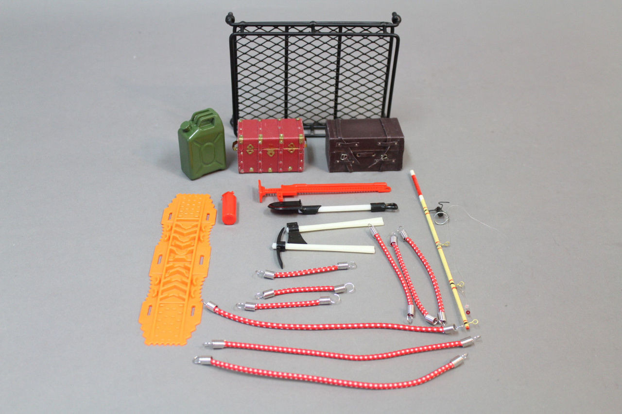 RC Scale Accessories ROOF RACK W/Scale Tools, Fishing, Cargo, Camping ...