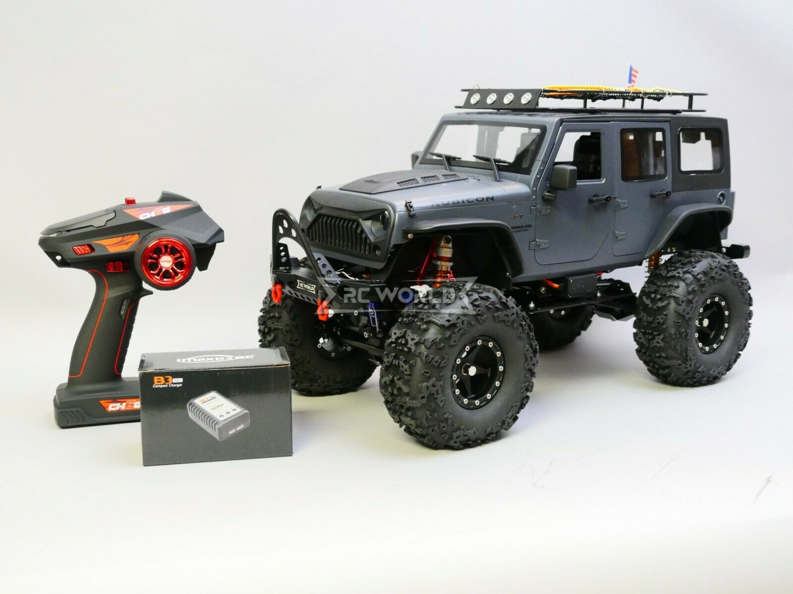 Custom Built 1/10 RC Jeep Wrangler Rubicon 2.2 Truck w/ LED 2- Speed 11 ...
